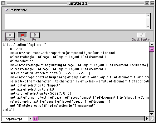 Figure w2.2. A script recorded from a user's object creation and modification activities in ...