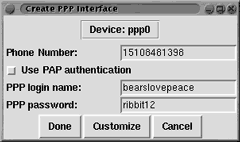 Figure 4.8 Your ISP phone number and identification information should ...