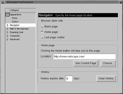Figure 4.18 The Netscape Preference dialog box is used to configure the ...