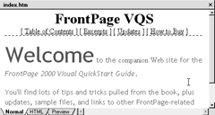 FrontPage 2000 for Windows: Visual QuickStart Guide - The Web Site