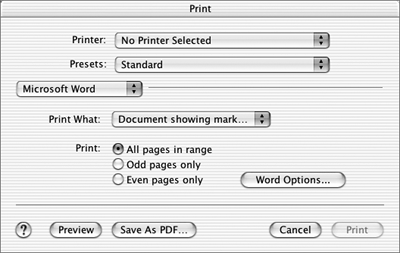 It prints a "report" on a whole sheet of paper after each print ...