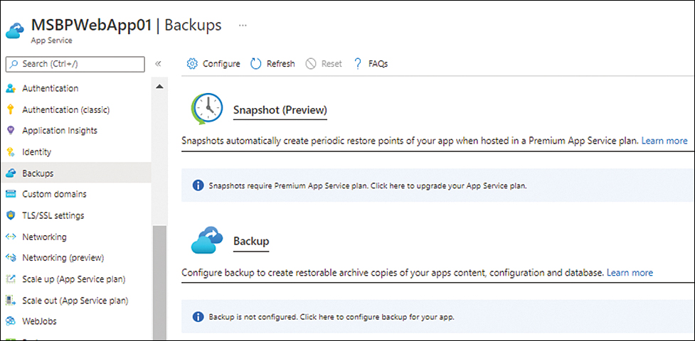 Microsoft Azure- Backing Up, Restoring, and Cloning Microsoft Azure App Services - GeeksforGeeks